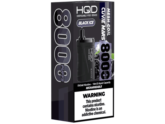 Black Ice - HQD Cuvie Mars Disposable Vape | NicMafia