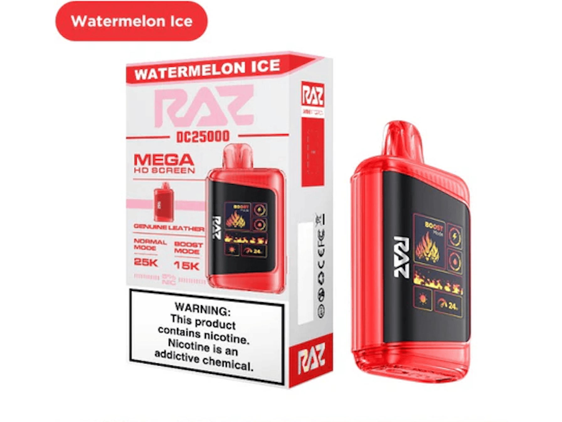 Watermelon Ice - RAZ DC25000 Disposable Vape – NicMafia