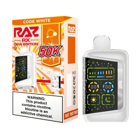 Code White - Raz RX 50K Disposable Vape – NicMafia